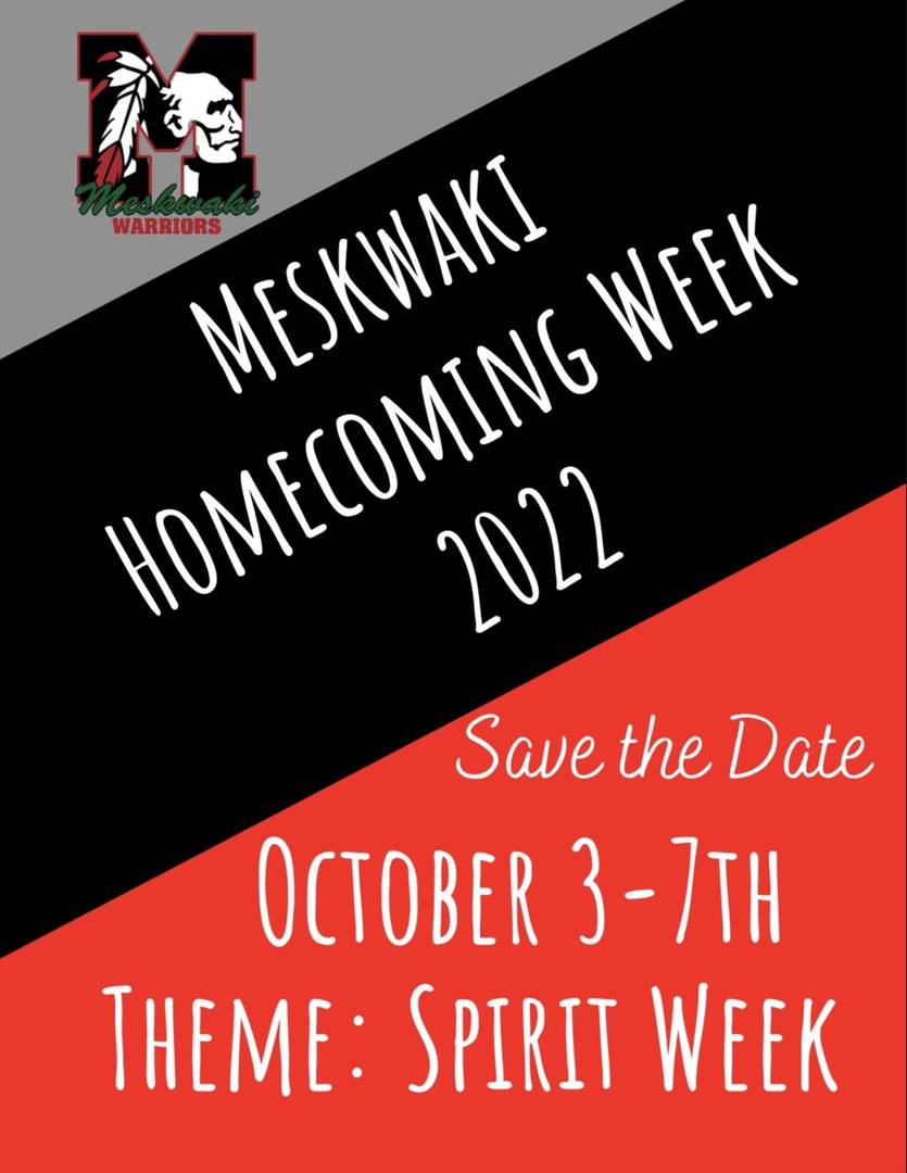 Save the Date: Homecoming Week 2022 – Meskwaki Settlement School